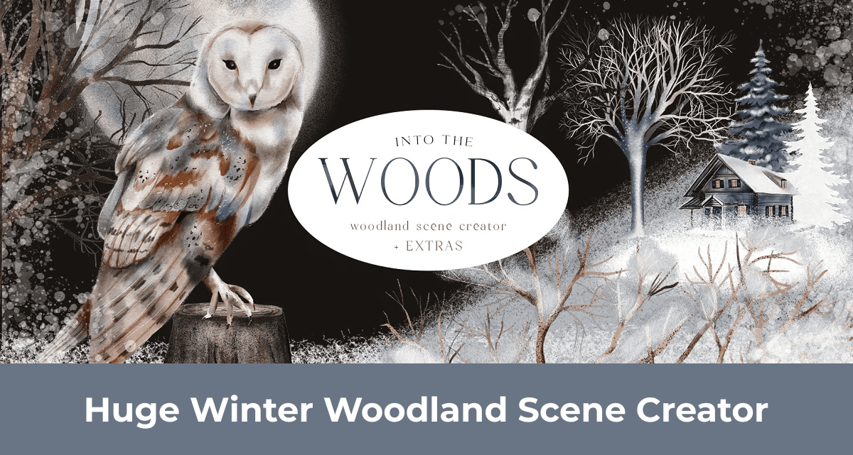 Huge Winter Woodland Scene Creator – MasterBundles