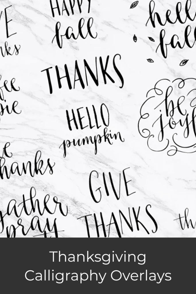 Thanksgiving Calligraphy Overlays – MasterBundles