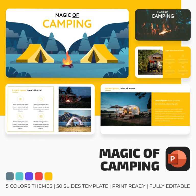 Camping PowerPoint Template – MasterBundles