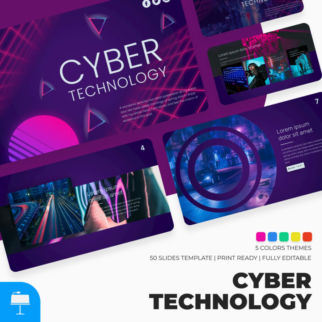 Security & Hexagonal Infographic Keynote Template – MasterBundles