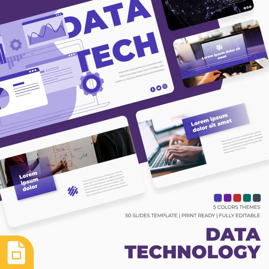 Data Technology Google Slides Theme – MasterBundles