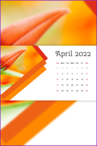 40+ Cool April 2022 Calendars