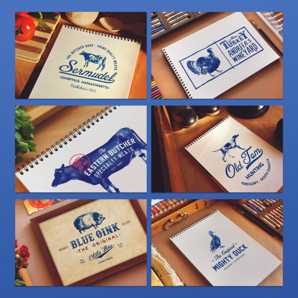 12 Handpainted Logos – MasterBundles