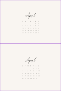 40+ Cool April 2022 Calendars
