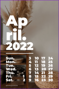 40+ Cool April 2022 Calendars