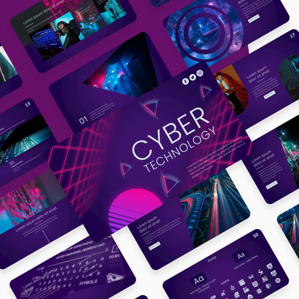 Cyber Technology Google Slides Theme – MasterBundles