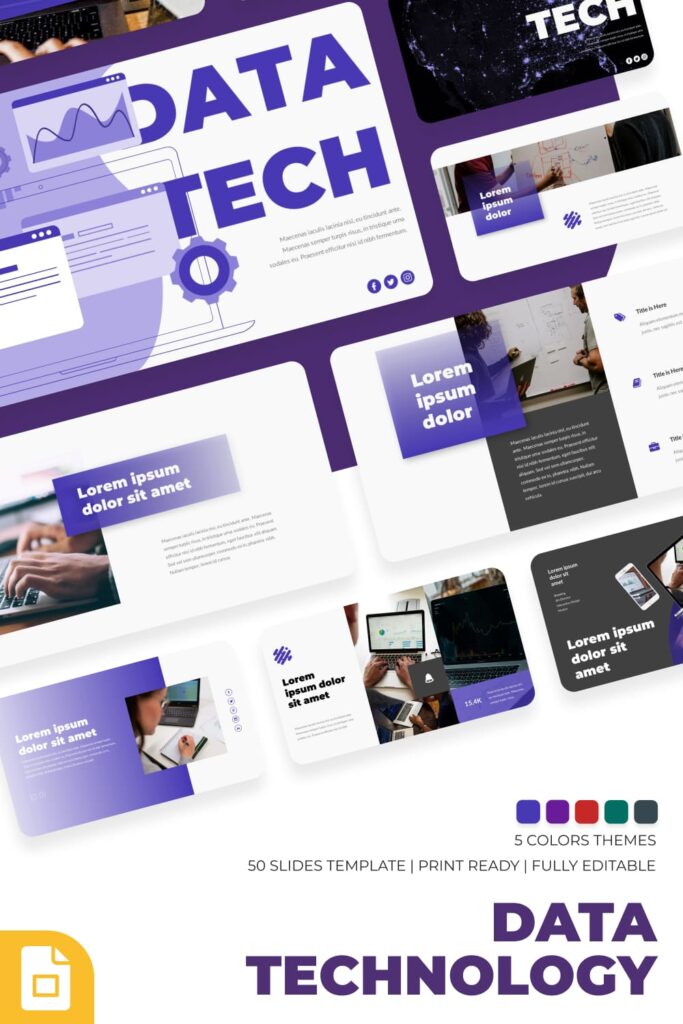 Data Technology Google Slides Theme – MasterBundles