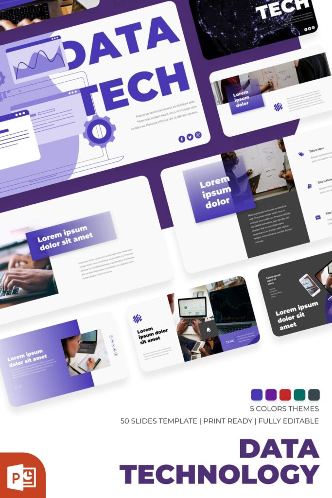 Data Technology PowerPoint Template – MasterBundles