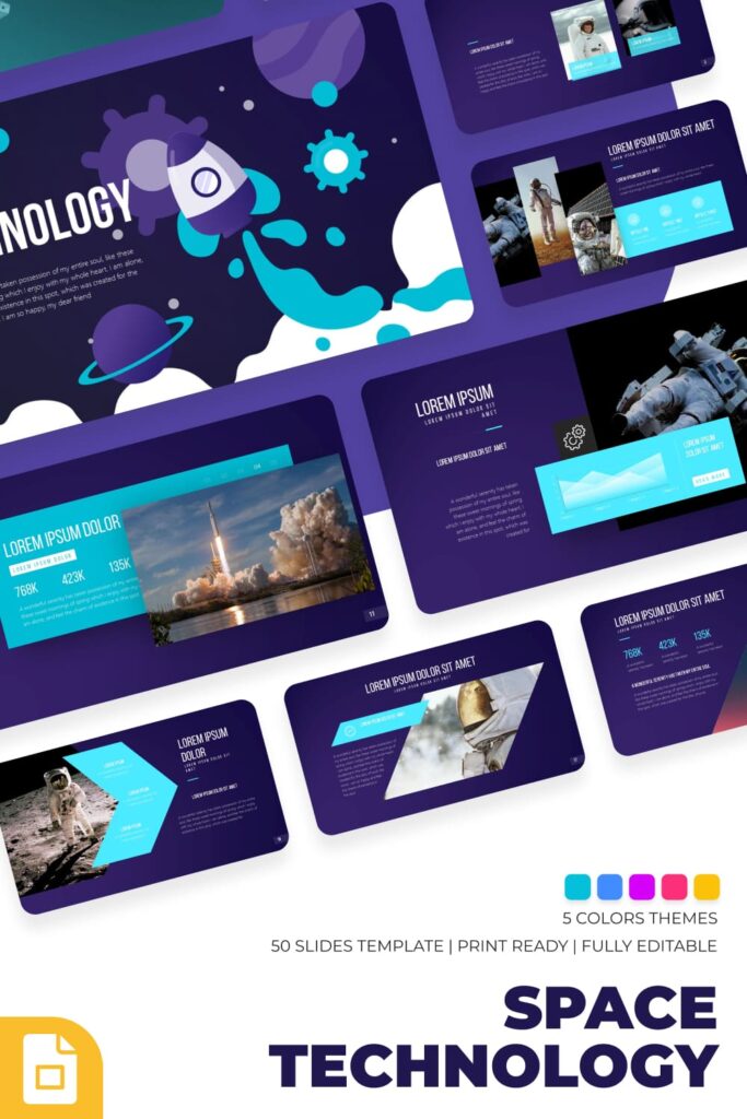 Space Technology Google Slides Theme – MasterBundles