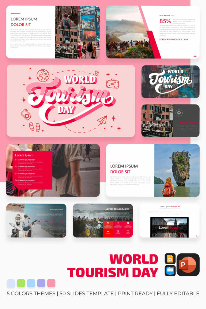 Huge Travel Presentation Bundle: 300 Slides PPTX, KEY, Google Slides ...