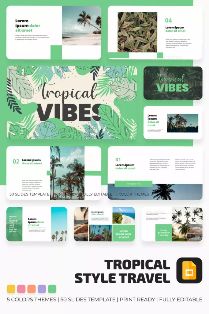 Tropical Google Slides Theme – MasterBundles