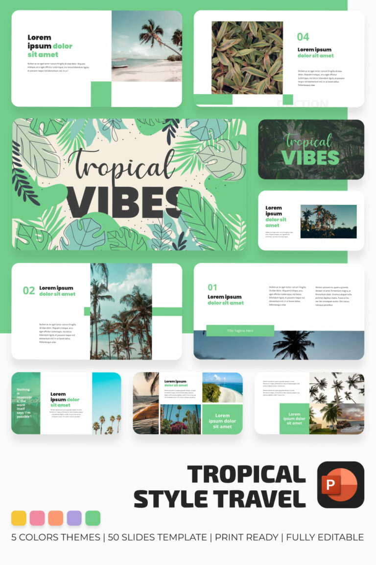 Tropical PowerPoint Template – MasterBundles