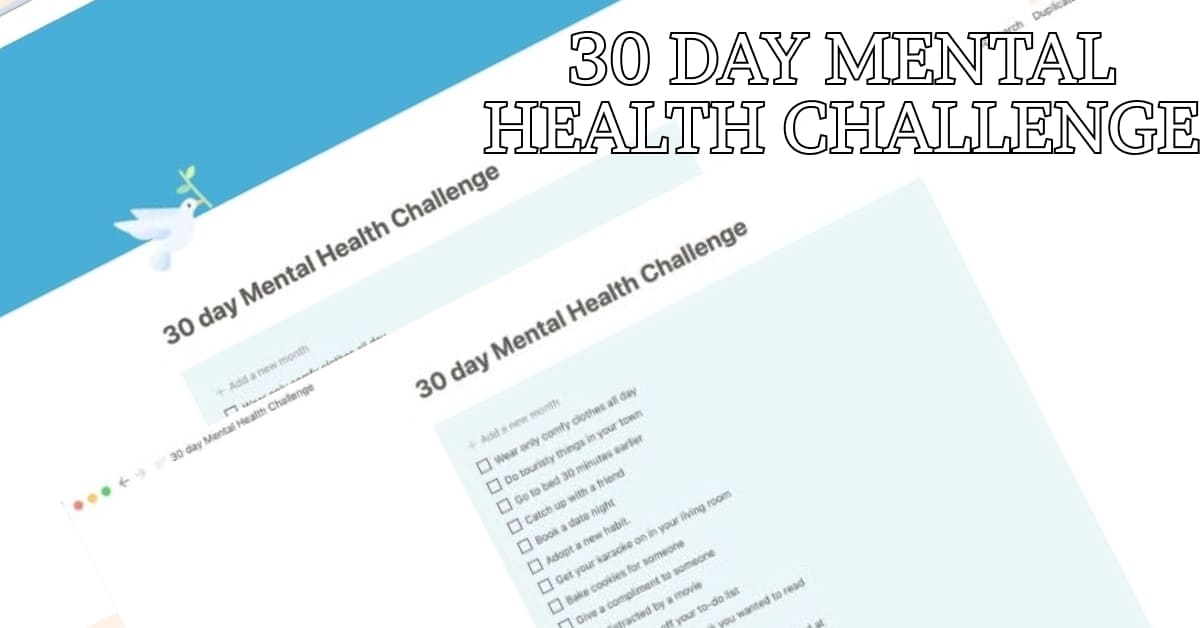 30 Day Mental Health Challenge – MasterBundles