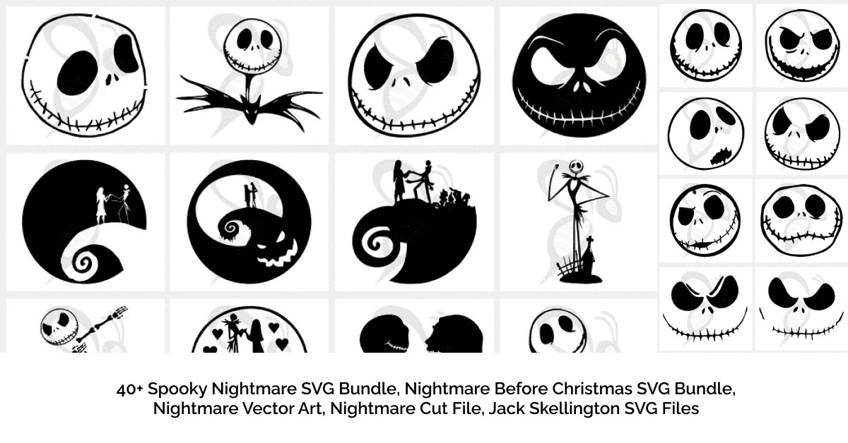 40+ Spooky Nightmare SVG Bundle – MasterBundles