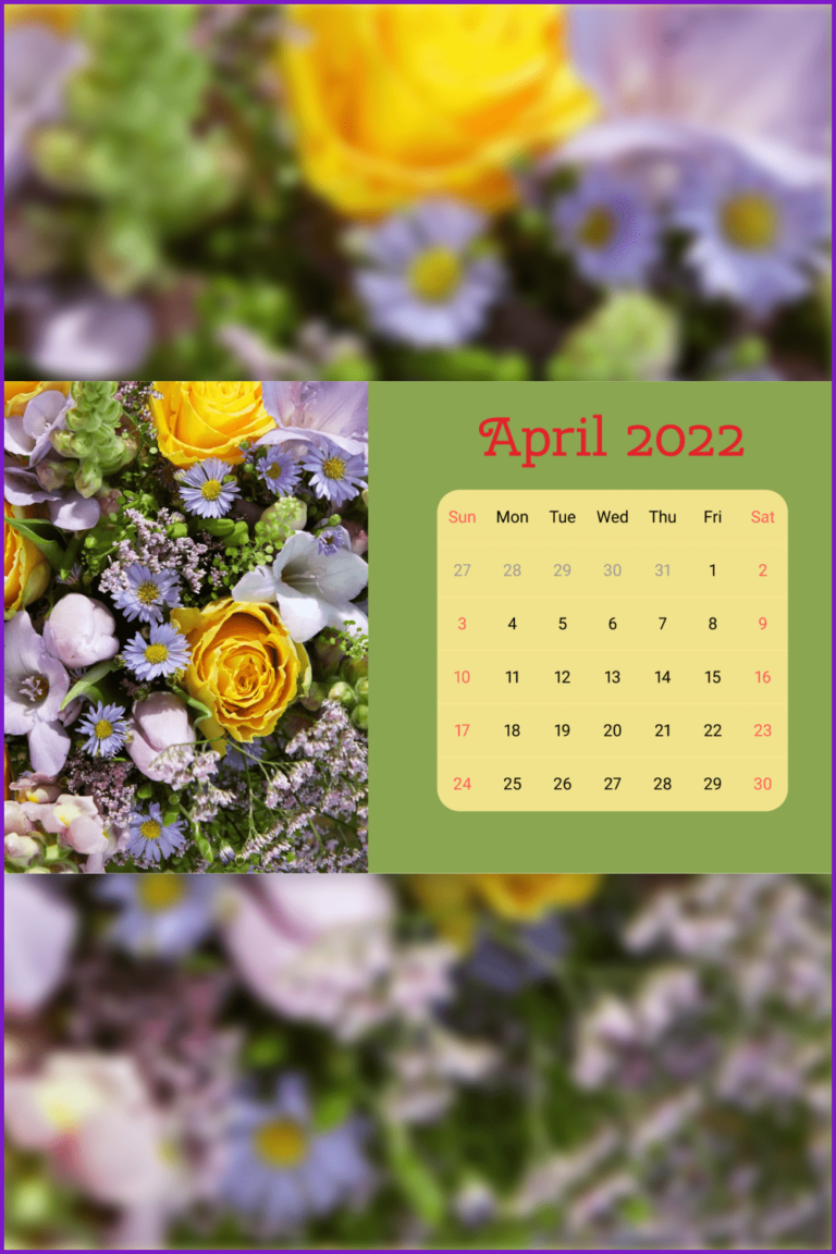 40+ Cool April 2022 Calendars