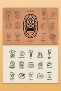 50 Retro Monogram Logo Badges – MasterBundles