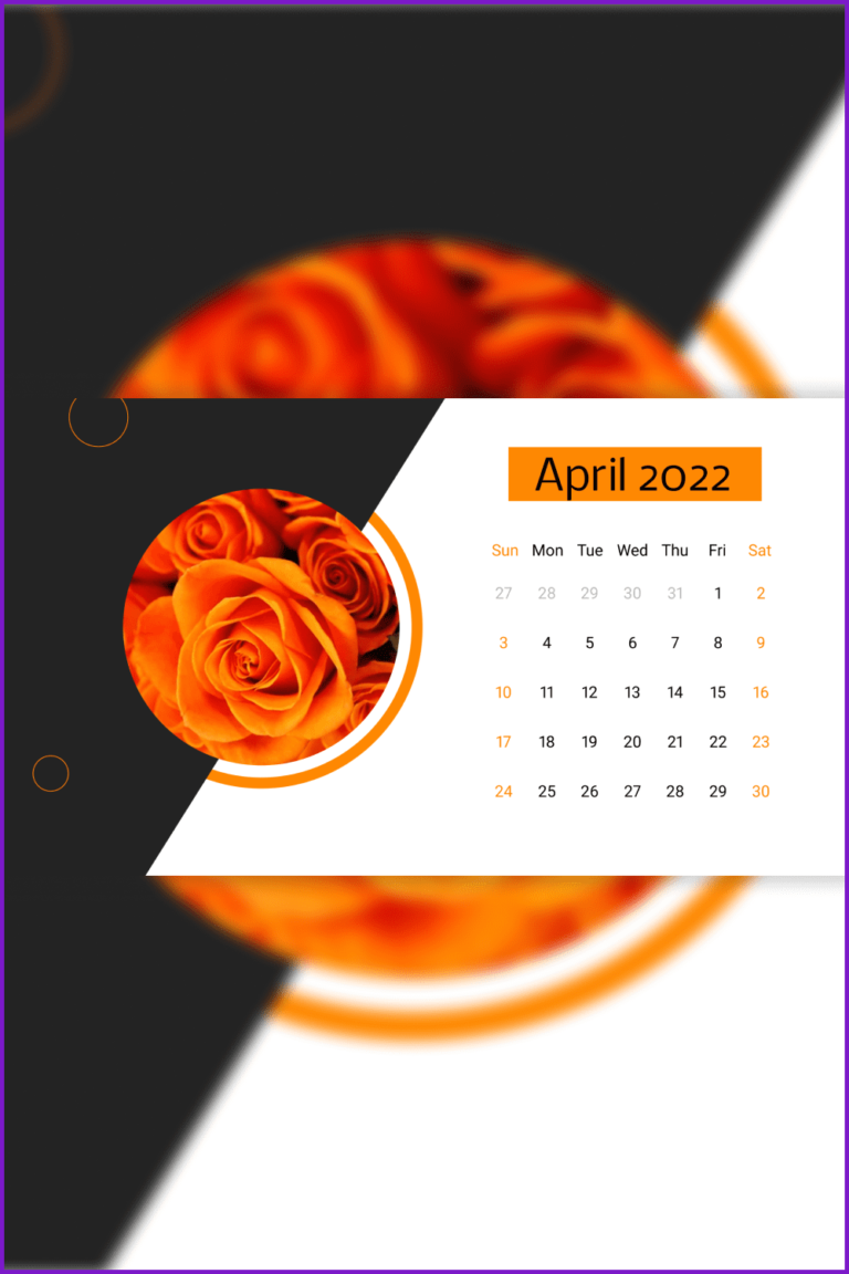 40+ Cool April 2022 Calendars