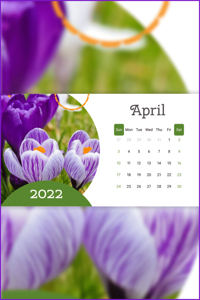 40+ Cool April 2022 Calendars