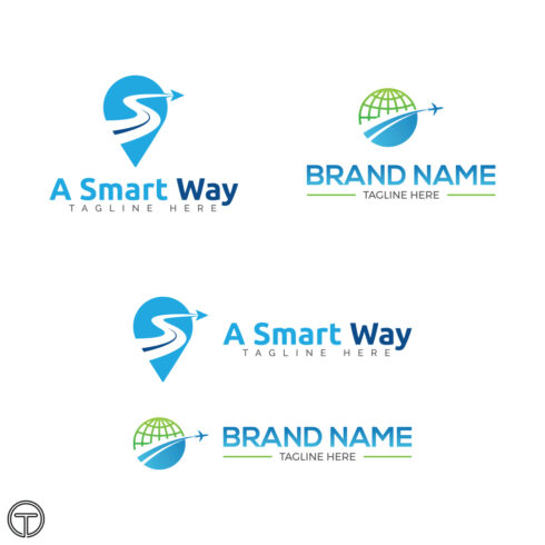 Travel agency logo design. Smart way vector template - MasterBundles