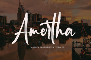 Amertha Calligraphy Script Font – MasterBundles