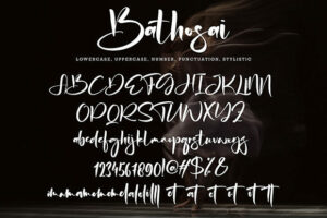 Bathosai Monoline Script Font – MasterBundles