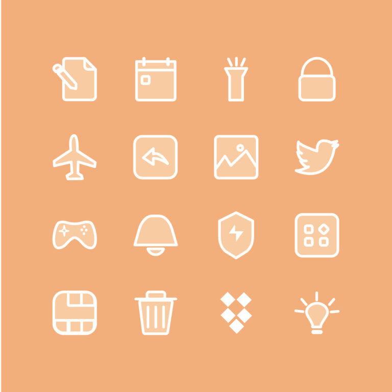 Free Beige App Icons – MasterBundles