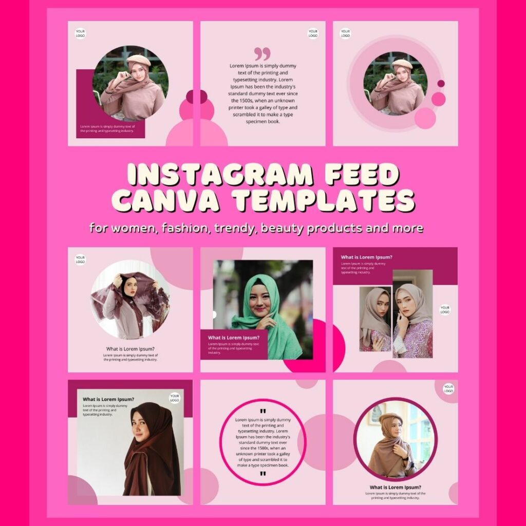 Canva Skincare Instagram Template, Neutral Social Media bundle, Beige ...