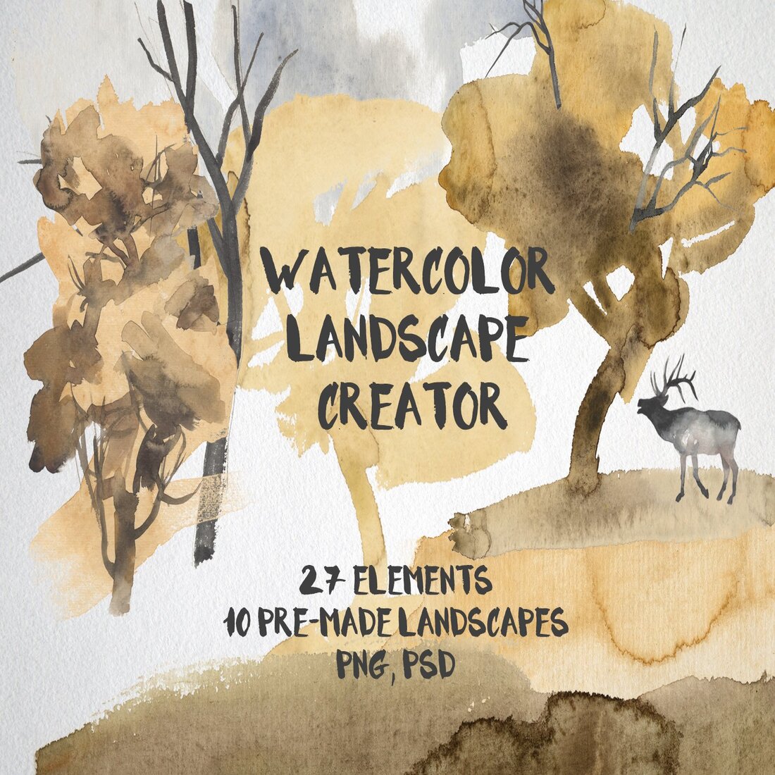 Watercolor Landscape Creator – MasterBundles