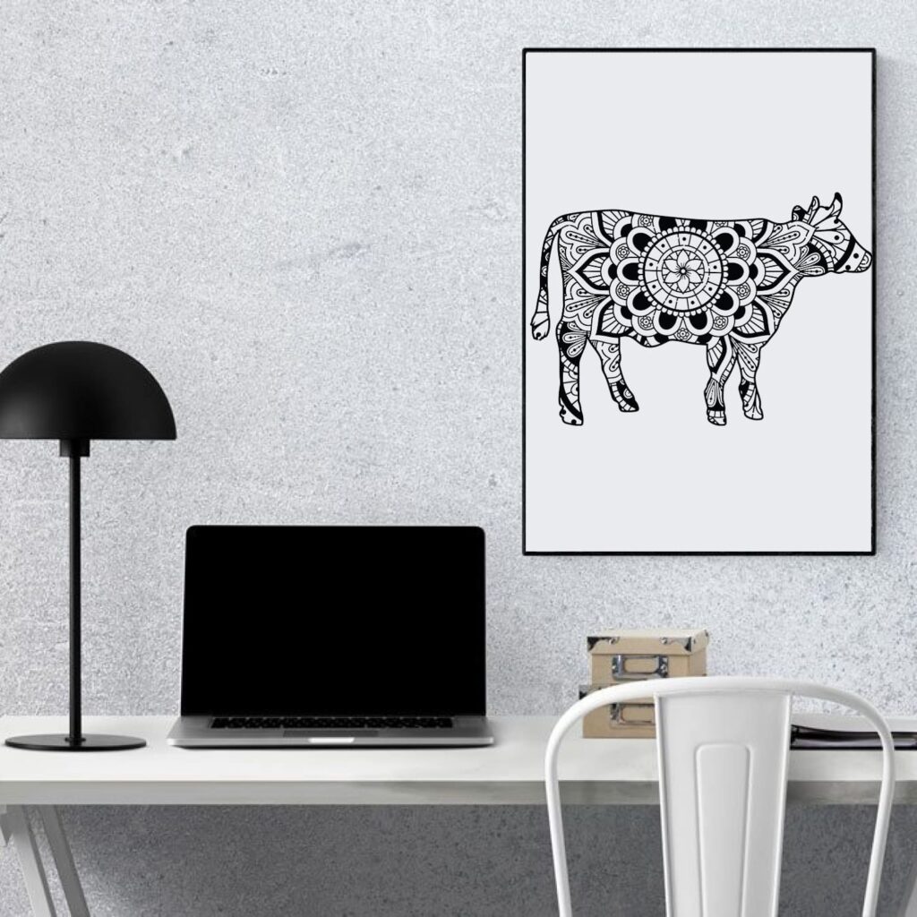Cow Mandala SVG, Cow Clipart – MasterBundles