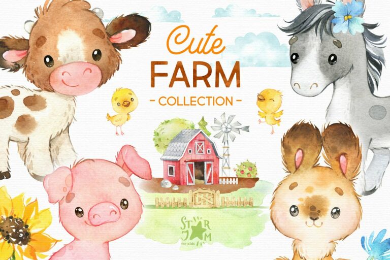 Cute Farm. Country Collection – MasterBundles