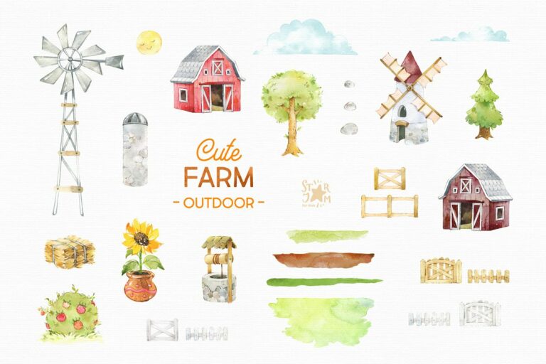 Cute Farm. Country Collection – MasterBundles