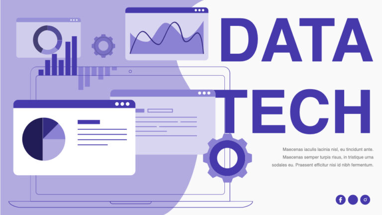 Data Technology Presentation: 50 Slides PPTX, KEY, Google Slides ...