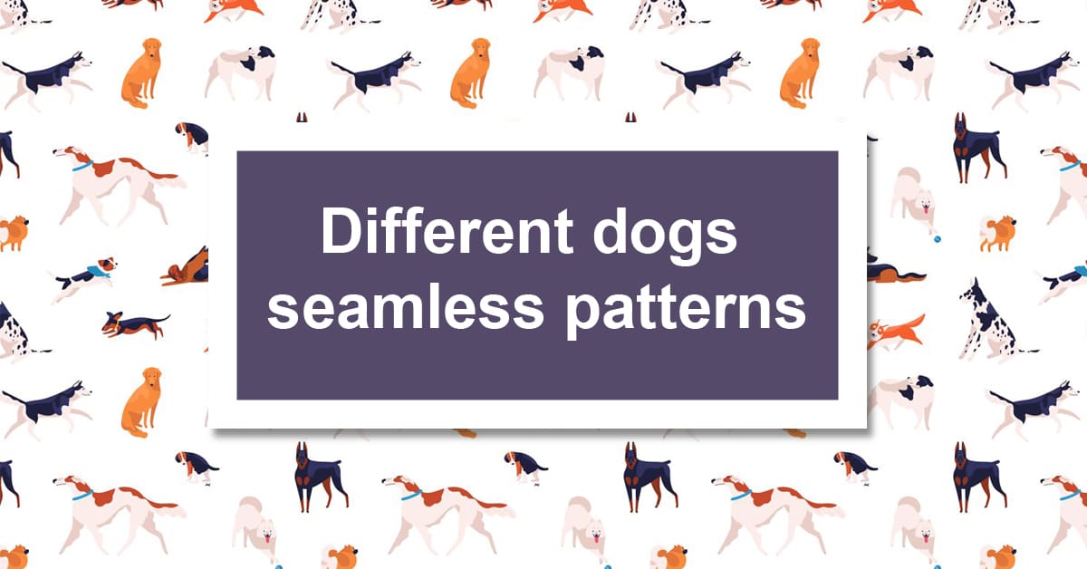 Different Dogs Seamless Patterns – MasterBundles