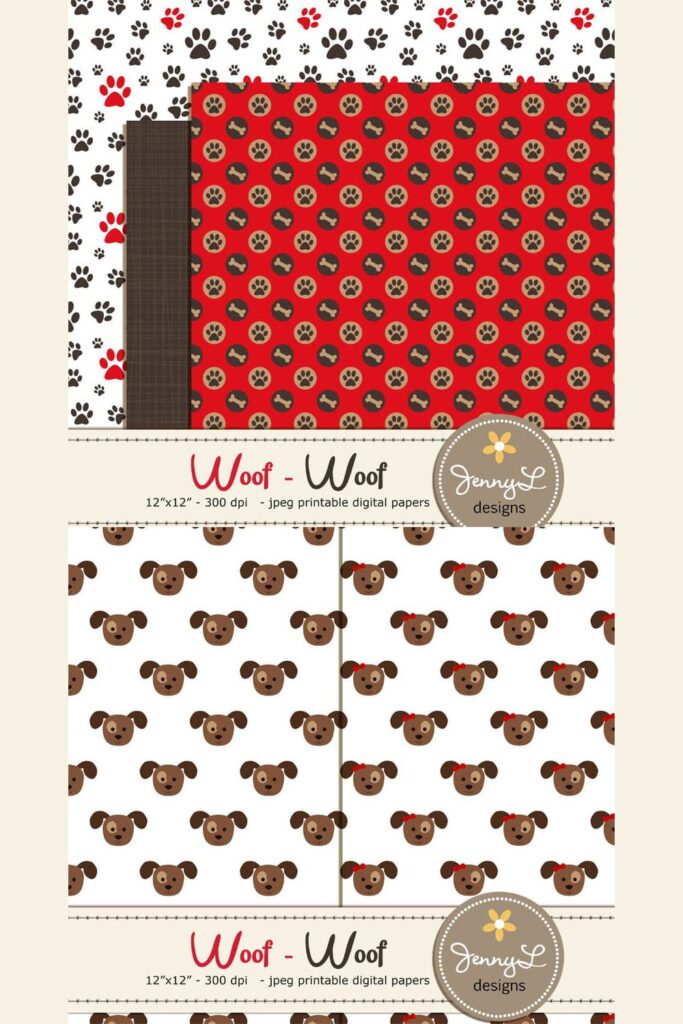 Dog Puppy Digital Papers – MasterBundles