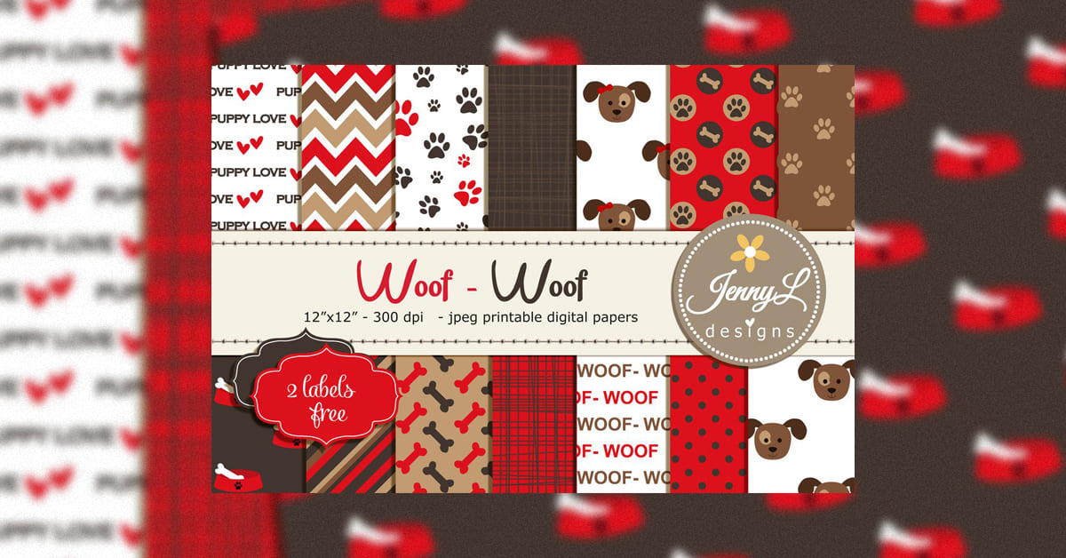 Dog Puppy Digital Papers – MasterBundles