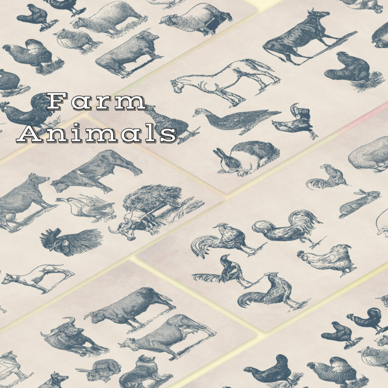 55 Vintage Farm Animals – MasterBundles