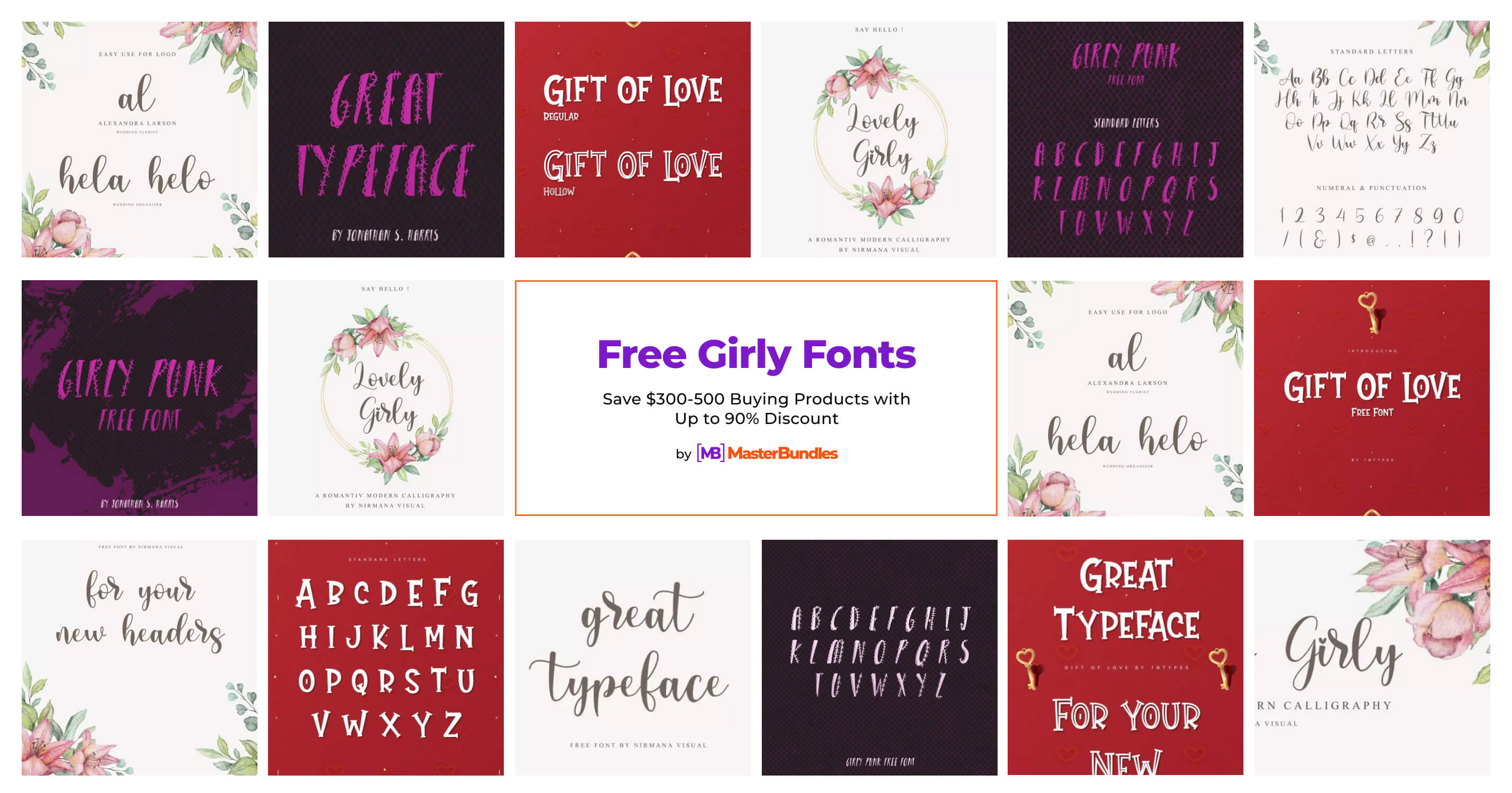 13+ Free Girly Fonts 2025 - MasterBundles