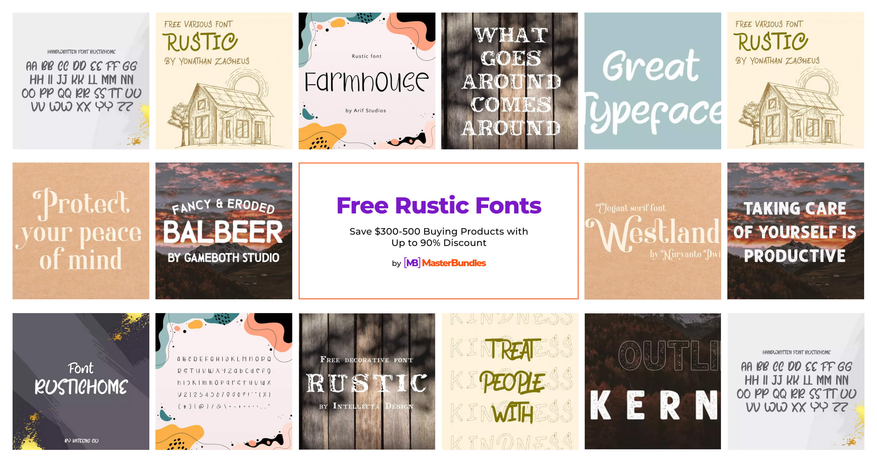 16+ Free Rustic Fonts 2025 - MasterBundles