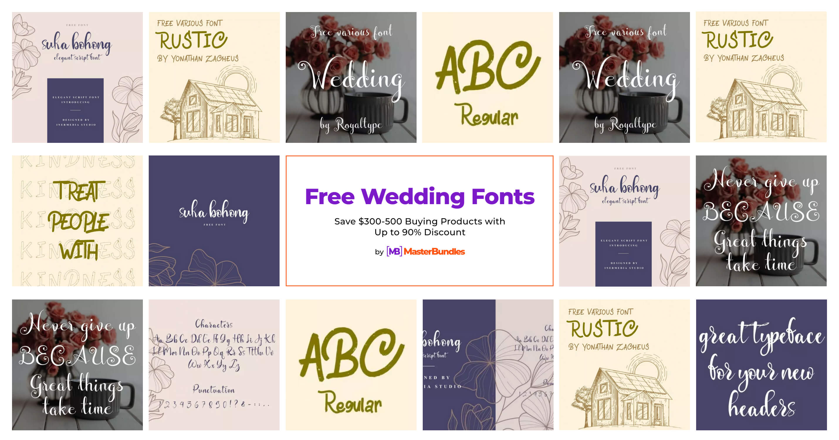 15+ Free Wedding Fonts 2025 - MasterBundles