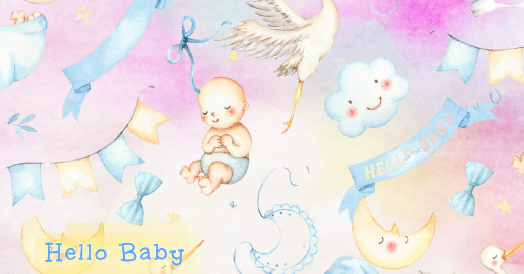 Hello Baby Blue Watercolor Clip Arts – MasterBundles