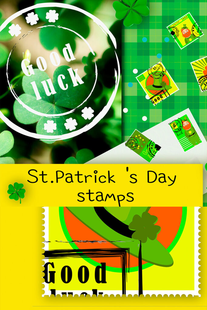 St. Patrick's Day Set of Postage Stamps