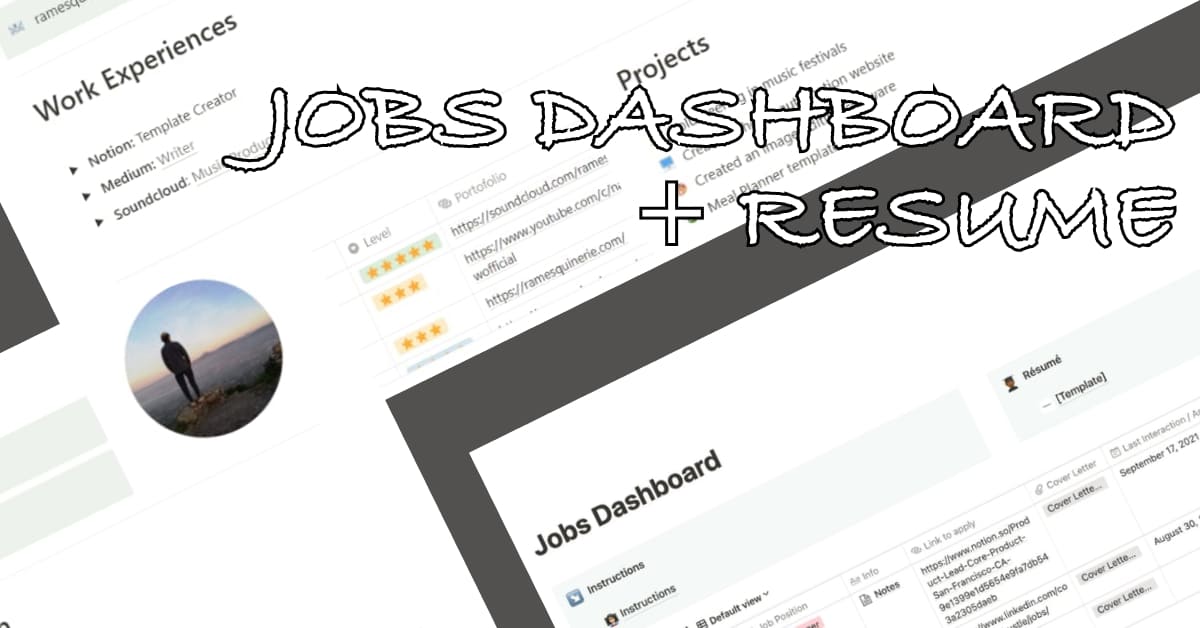 Jobs Dashboard + Resume – MasterBundles