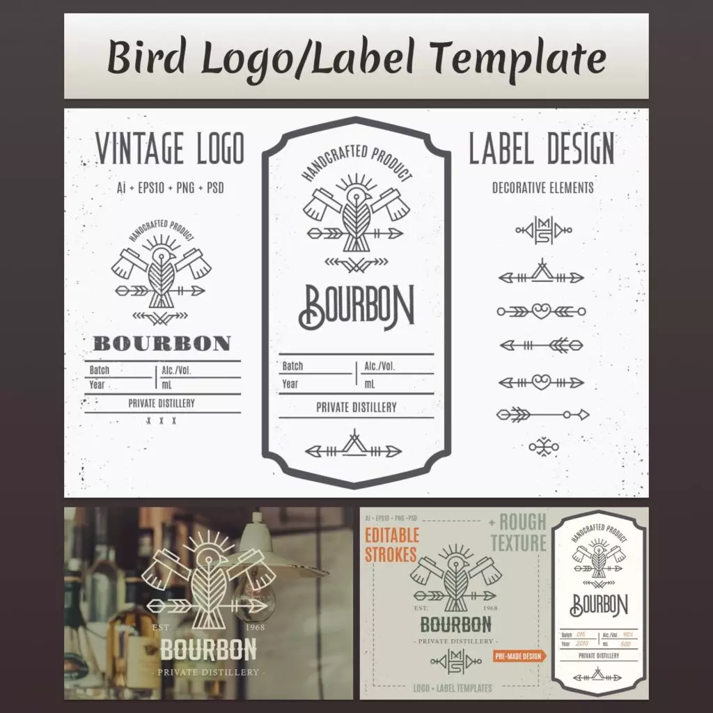 Bird Logo & Label Template – MasterBundles