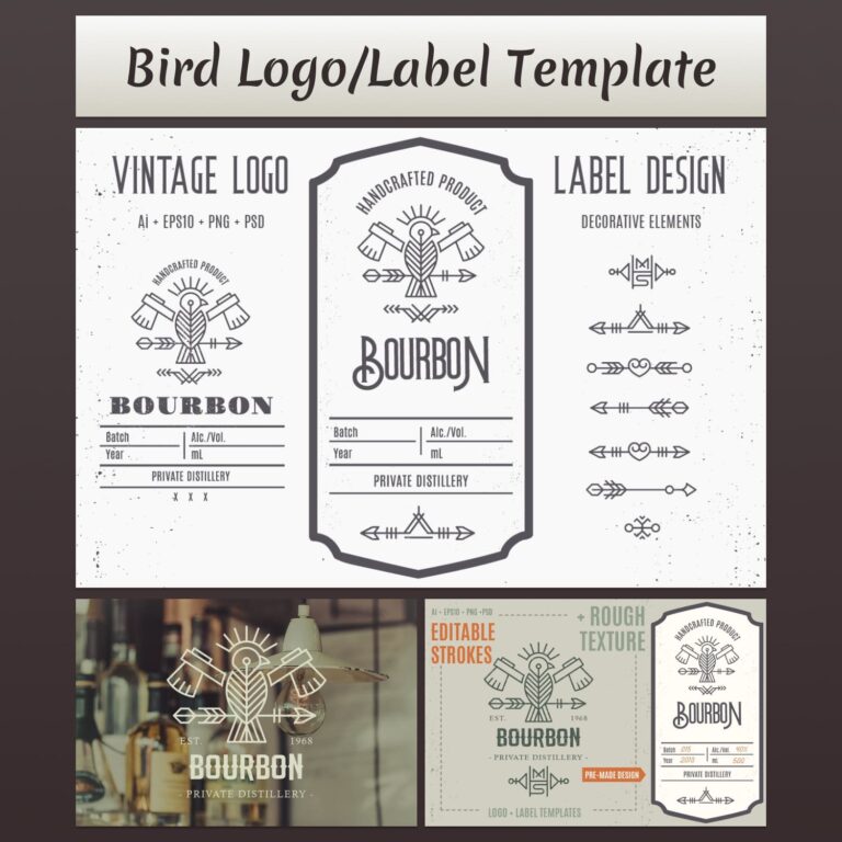 Bird Logo & Label Template – MasterBundles