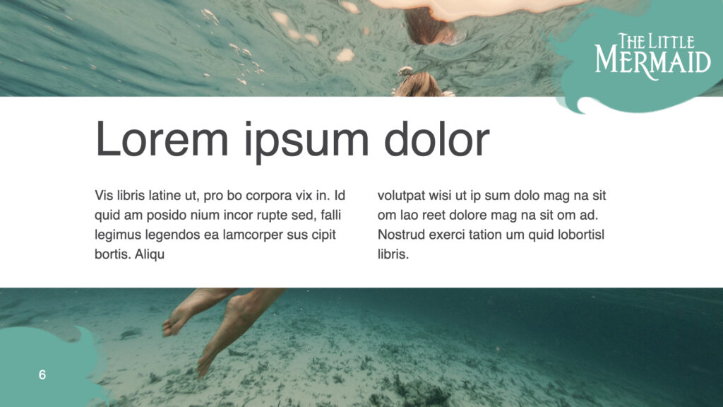 Mermaid Disney Presentation: 50 Slides PPTX, KEY, Google Slides ...