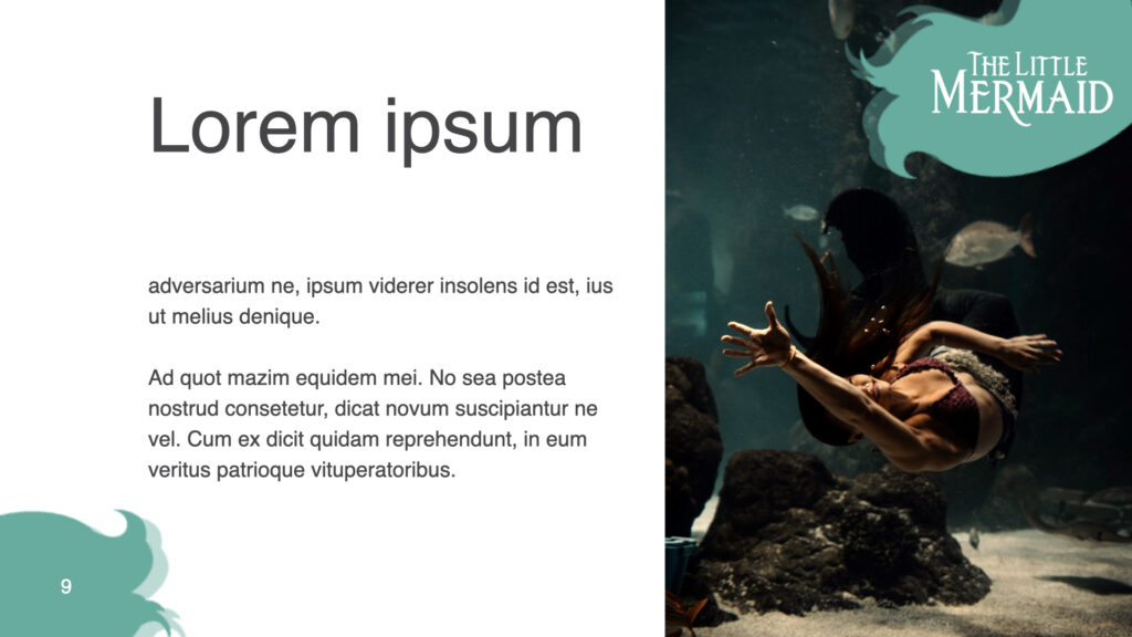 Mermaid Disney Presentation: 50 Slides PPTX, KEY, Google Slides – MasterBundles