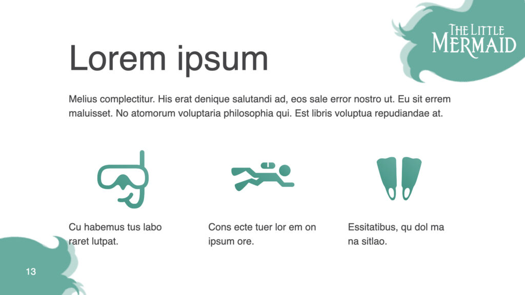 Mermaid Disney Presentation: 50 Slides PPTX, KEY, Google Slides ...