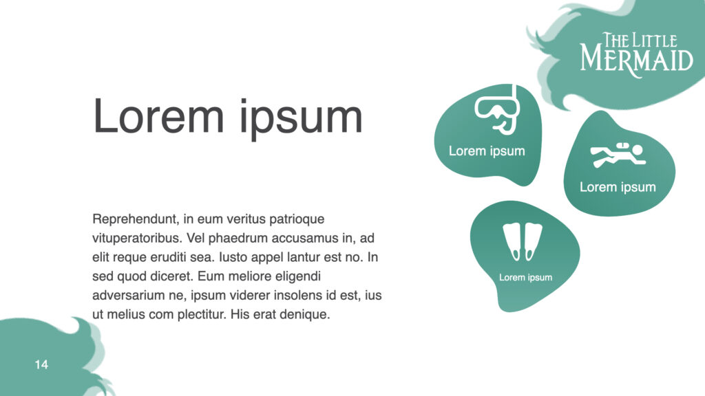 Mermaid Disney Presentation: 50 Slides PPTX, KEY, Google Slides ...