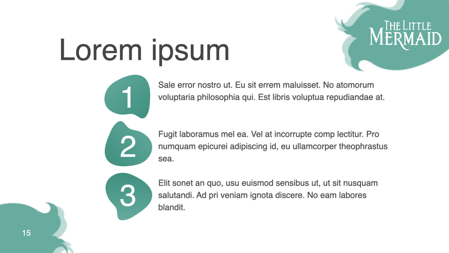 Mermaid Disney Presentation: 50 Slides PPTX, KEY, Google Slides ...