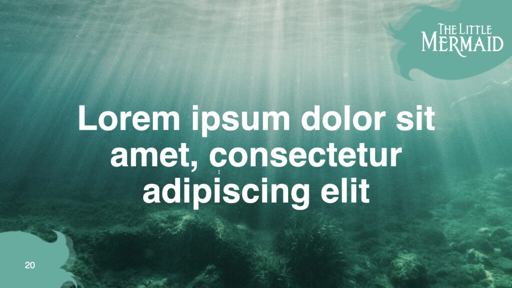 Mermaid Disney Presentation: 50 Slides PPTX, KEY, Google Slides ...